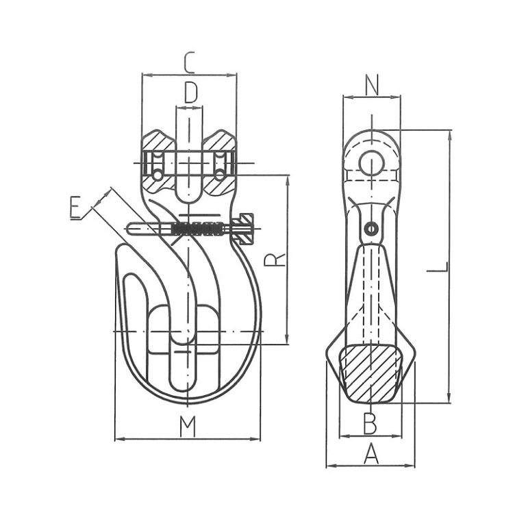 Grade 100 Clevis Grab Hook with Safety Pin | Legend Lifting, Australia
